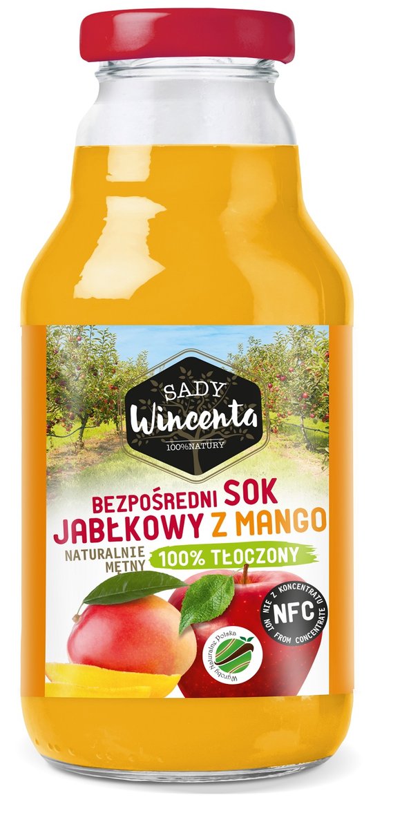 Sady Wincenta Sok jabłkowy z mango butelka 330 ml - Inna marka | Sklep ...