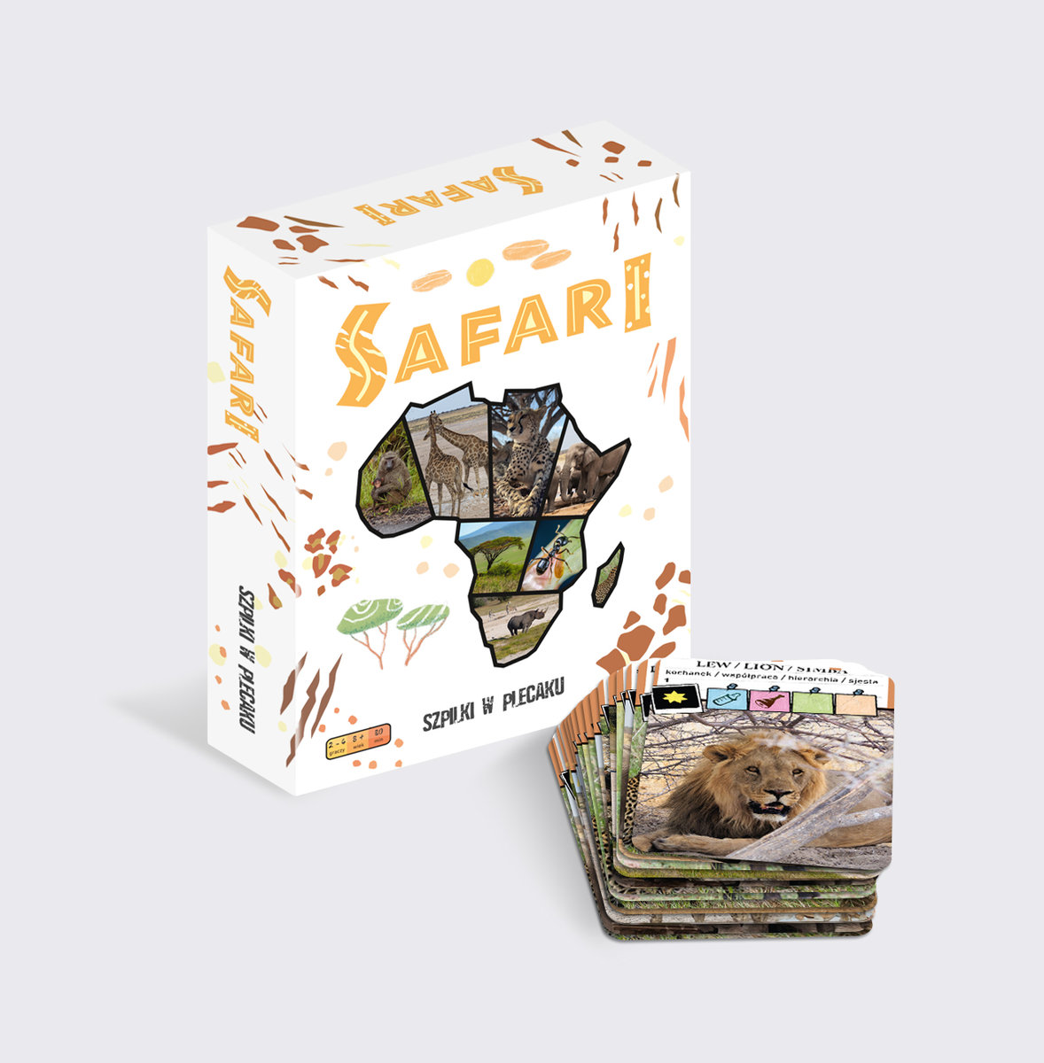 Safari - zwierzęta Afryki. Przewodnik na safari i gra karciana w jednym ...