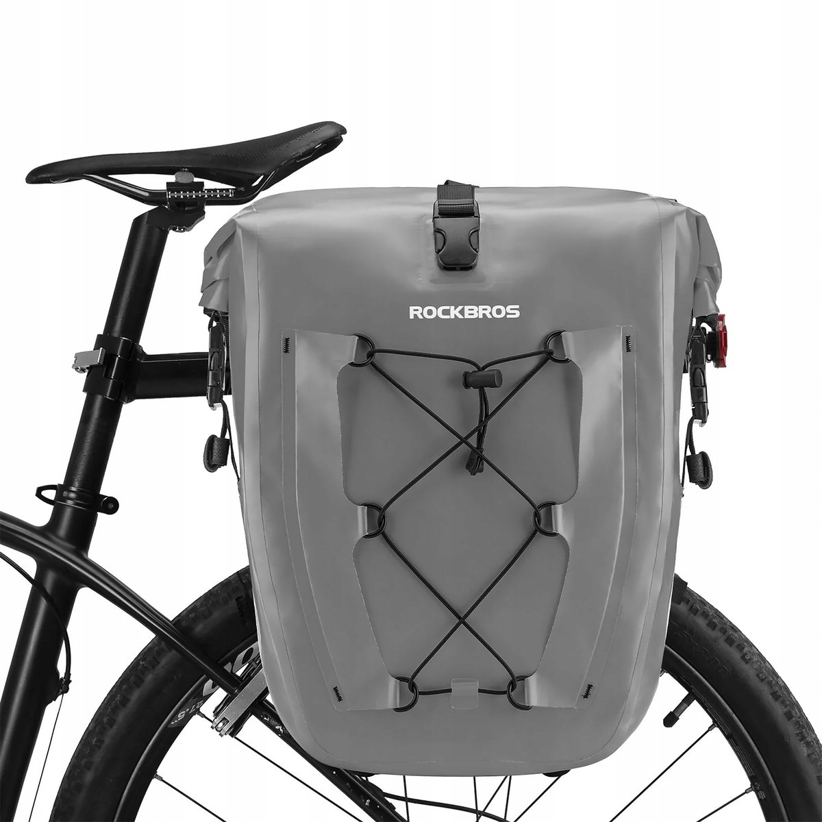 Sakwa rowerowa na bagażnik 25-32 L ROCKBROS Szara - Rockbros | Sport ...