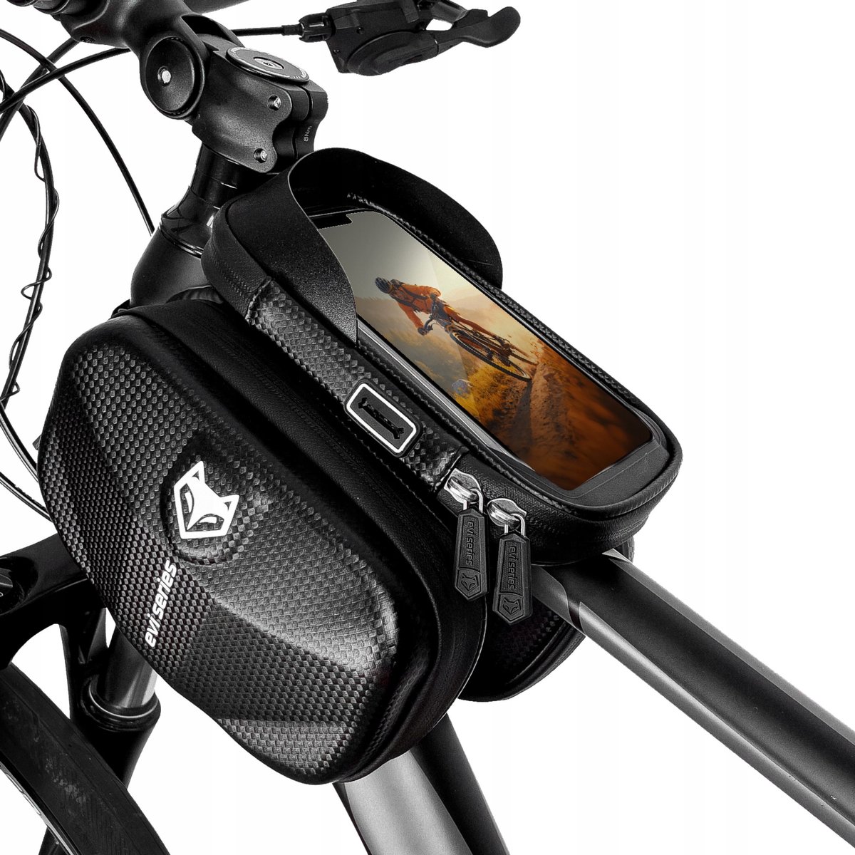 SAKWA ROWEROWA WODOODPORNA ETUI TELEFON SOLIDNA TORBA NA RAMĘ SASZETKA ...