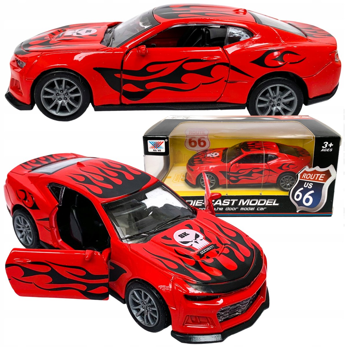 Samochód metalowy auto autko z otwieranymi drzwiami czerwony w skali 1:32 - For Fun | Sklep ...