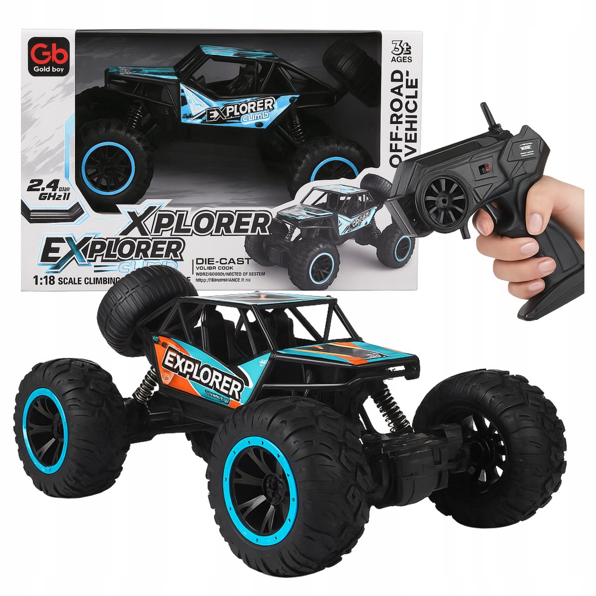 Samochód Na Pilot RC Off Road 2,4GHz Terenowy Duży 4x4 Dla Dzieci ...