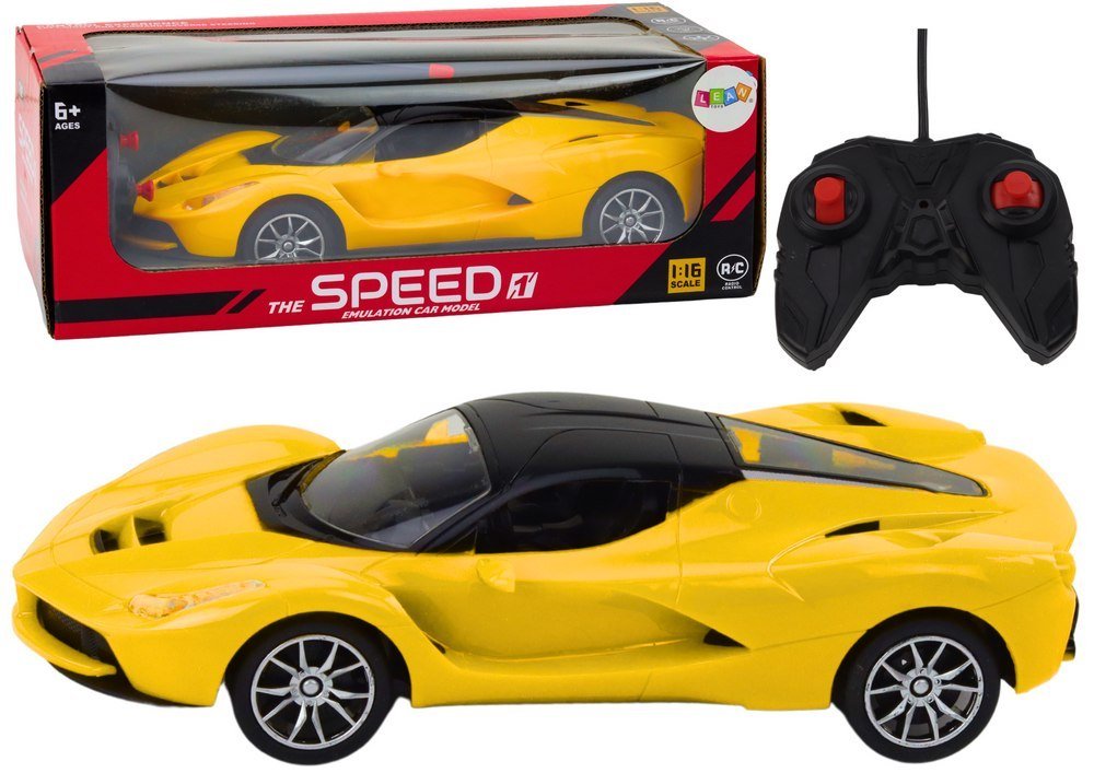 Samochód RC 1:16 Zdalnie Sterowany Sportowy Żółte Auto - Lean Toys ...