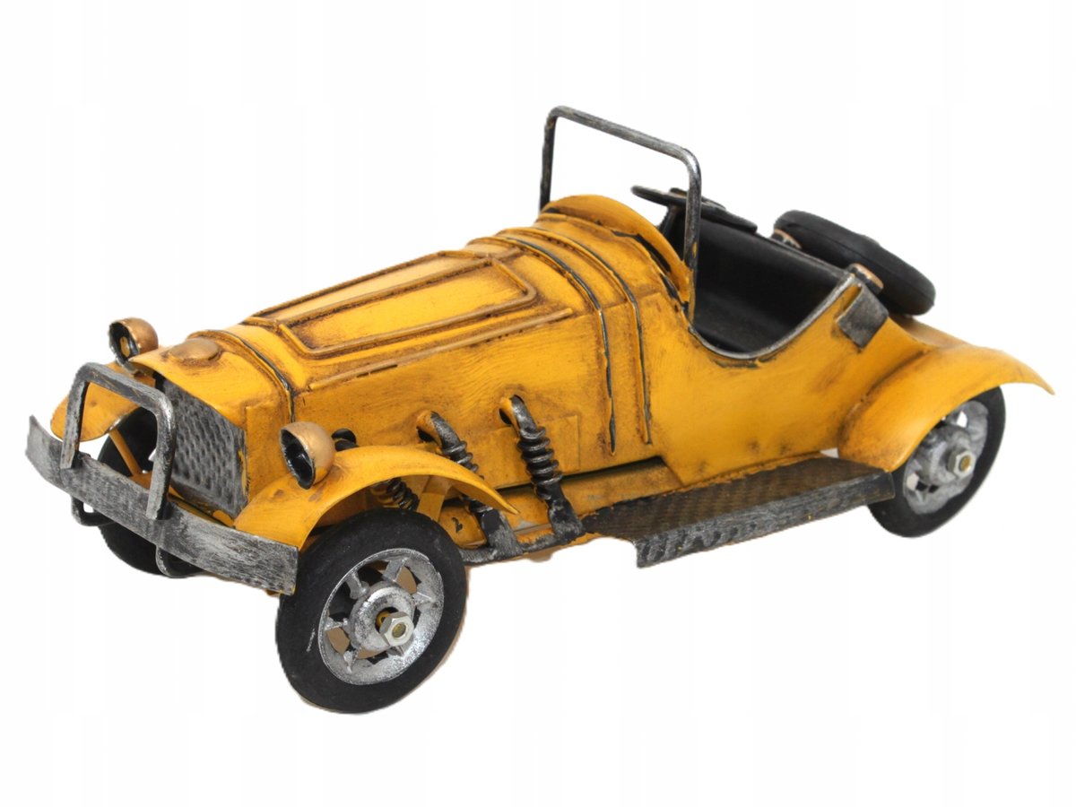 SAMOCHÓD Retro Metalowy Model Cabrio – Żółty Roadster - QUEEN ISABELL ...