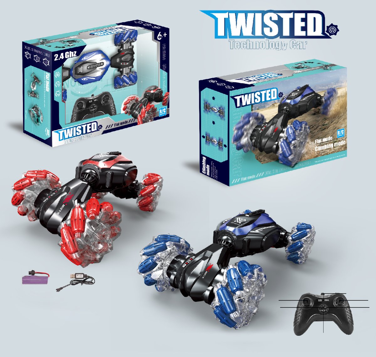Samochód zdalnie sterowany + Sterowanie ruchem ręki Twisted 360° 4x4 ...