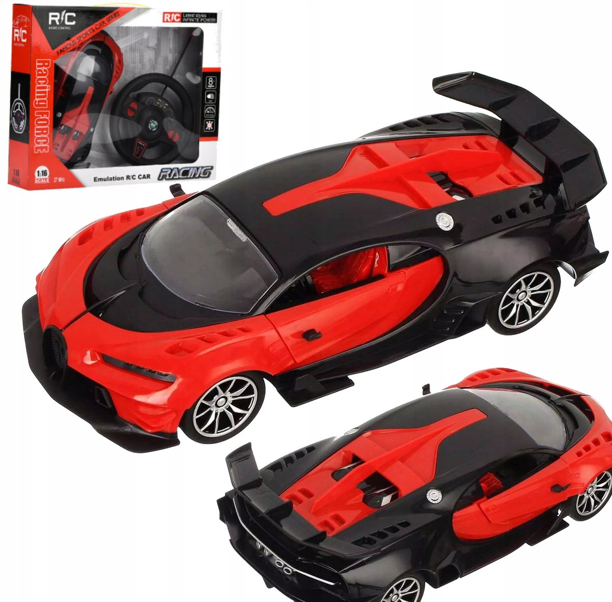 Samochód Zdalnie Sterowany Zabawka Auto na Pilota Kierownica Rc Duży 1: ...