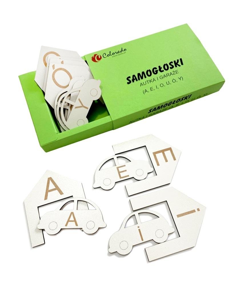 Samogłoski - autka i garaże (duże litery) - Inna marka | Sklep EMPIK.COM