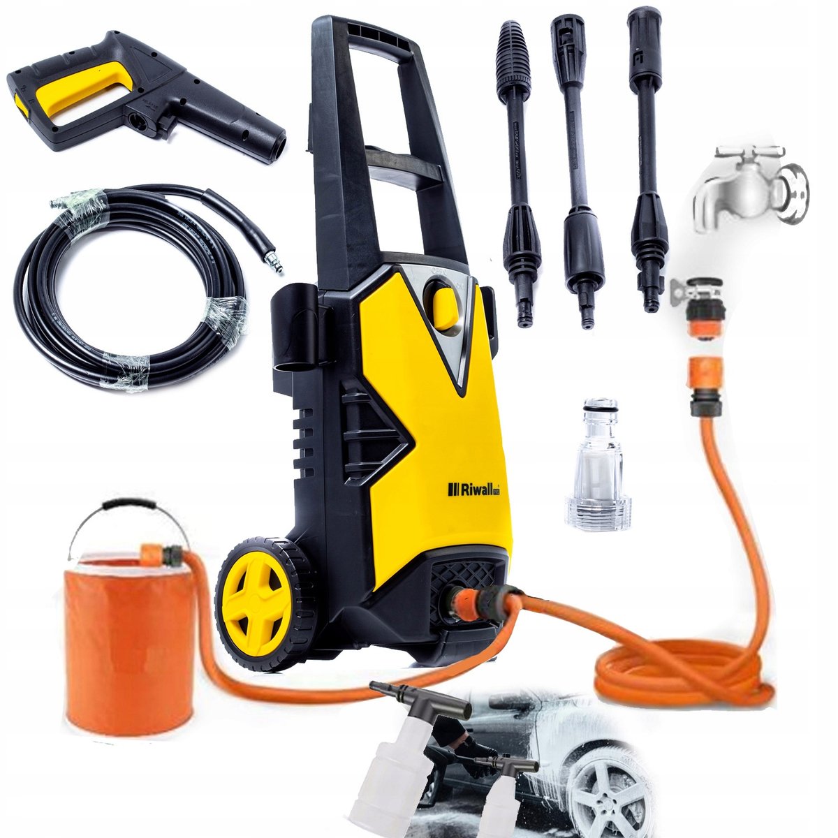 SAMOSSĄCA MYJKA CIŚNIENIOWA RIWALL REPW 120 BAR MOCNA POMPA ZESTAW 230barEW - Riwall | Sklep ...