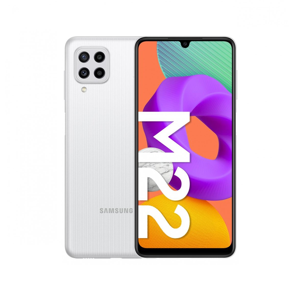 SAMSUNG Galaxy M22 SM-M225FZWGEUE, 4 GB RAM, 128 GB, Dual SIM, biały ...