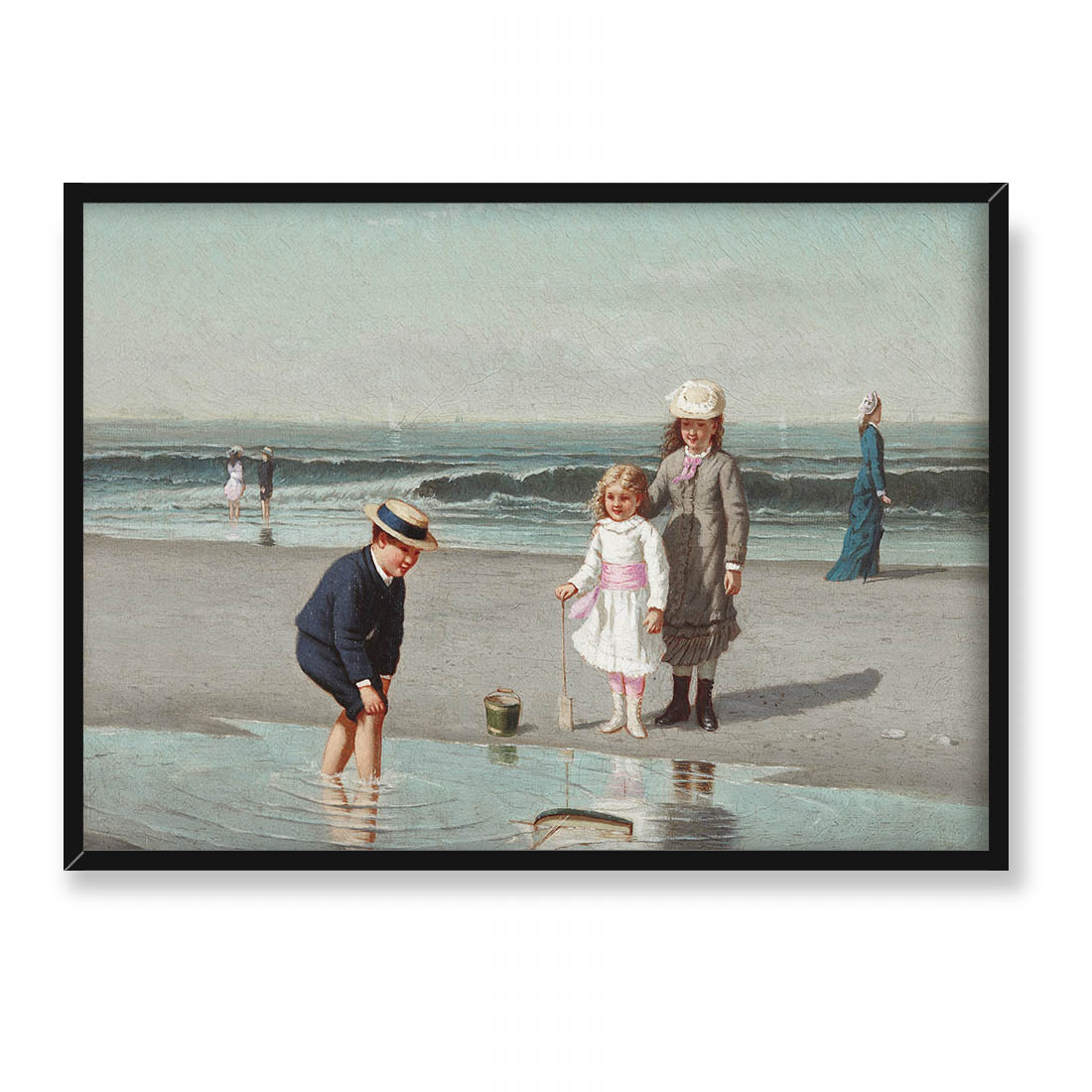 Samuel Carr Dzieci na plaży 70×50 - ANTYKWARIAT "CZUŁA JEST NOC" JAKUB ...