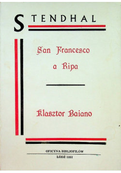 San Francesco a Ripa - Stendhal | Książka w Empik