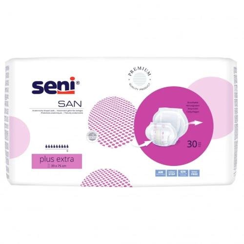 San Seni Plus Extra, Pieluchy Anatomiczne, 30szt. | Sklep EMPIK.COM