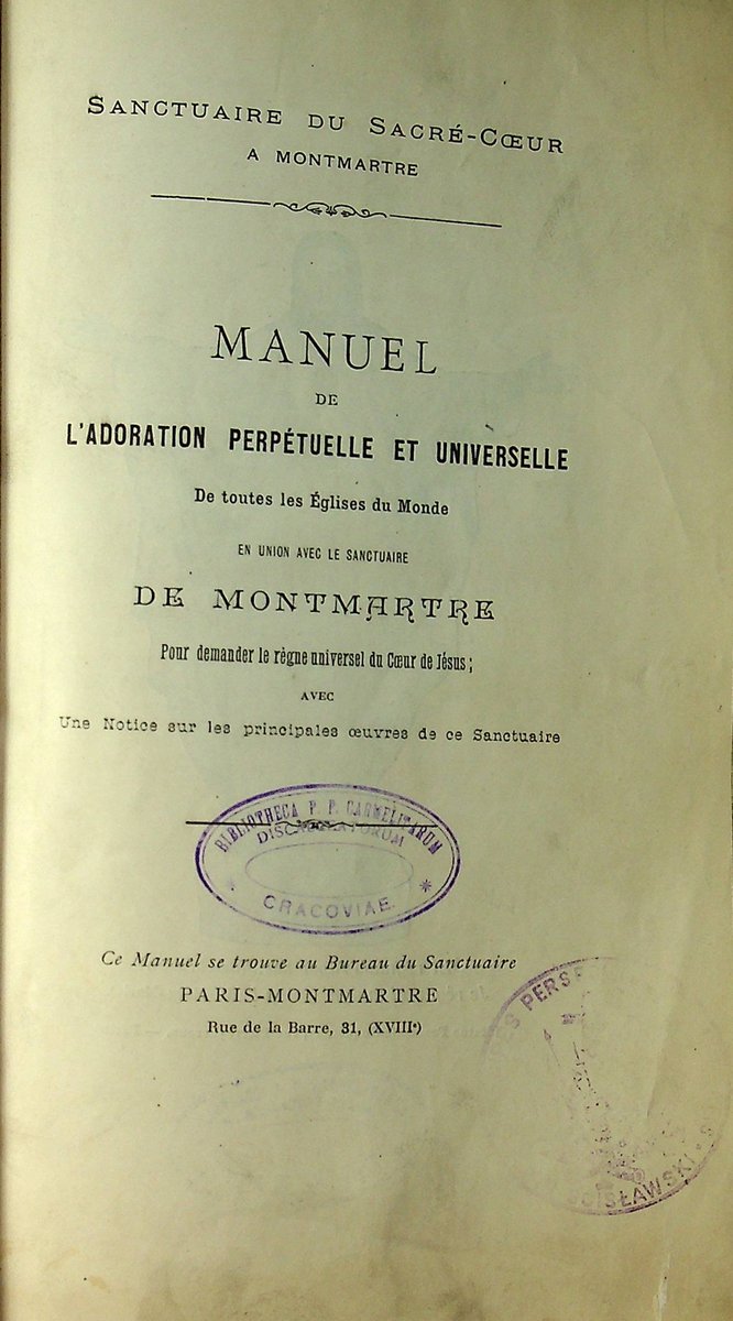 Sanctuaire du Sacre cecur Manuel de Ladoration perpetuelle et ...