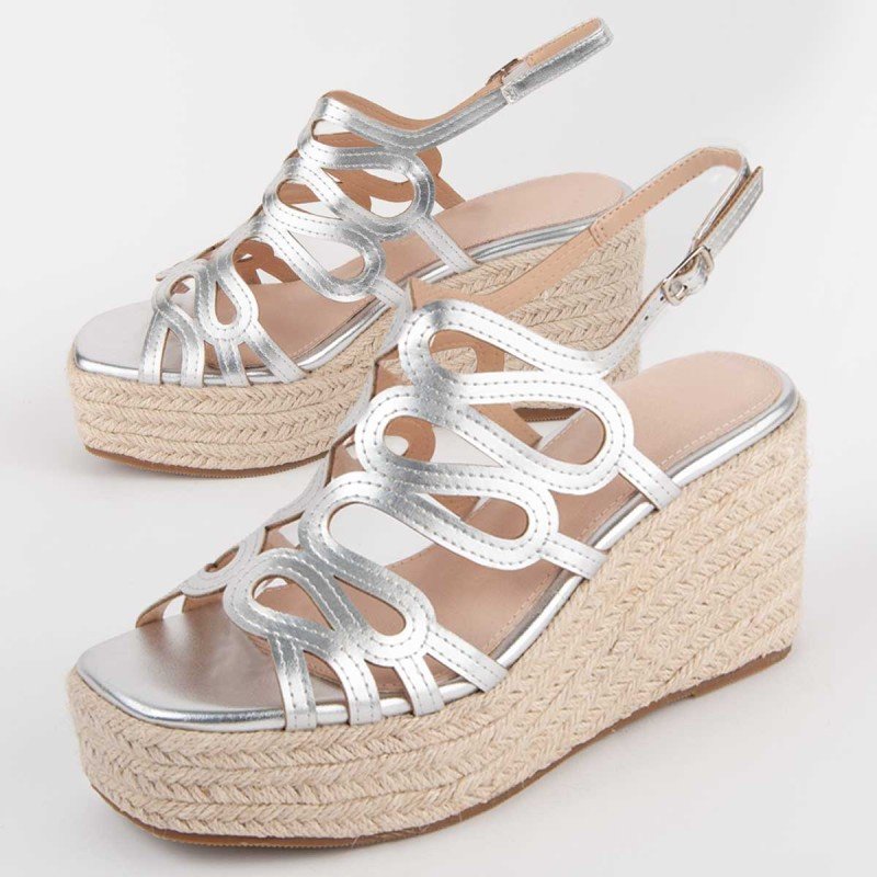 Sanda?y Montevita Wedge Sparto Salia2 Srebrne - MONTEVITA | Sport Sklep ...