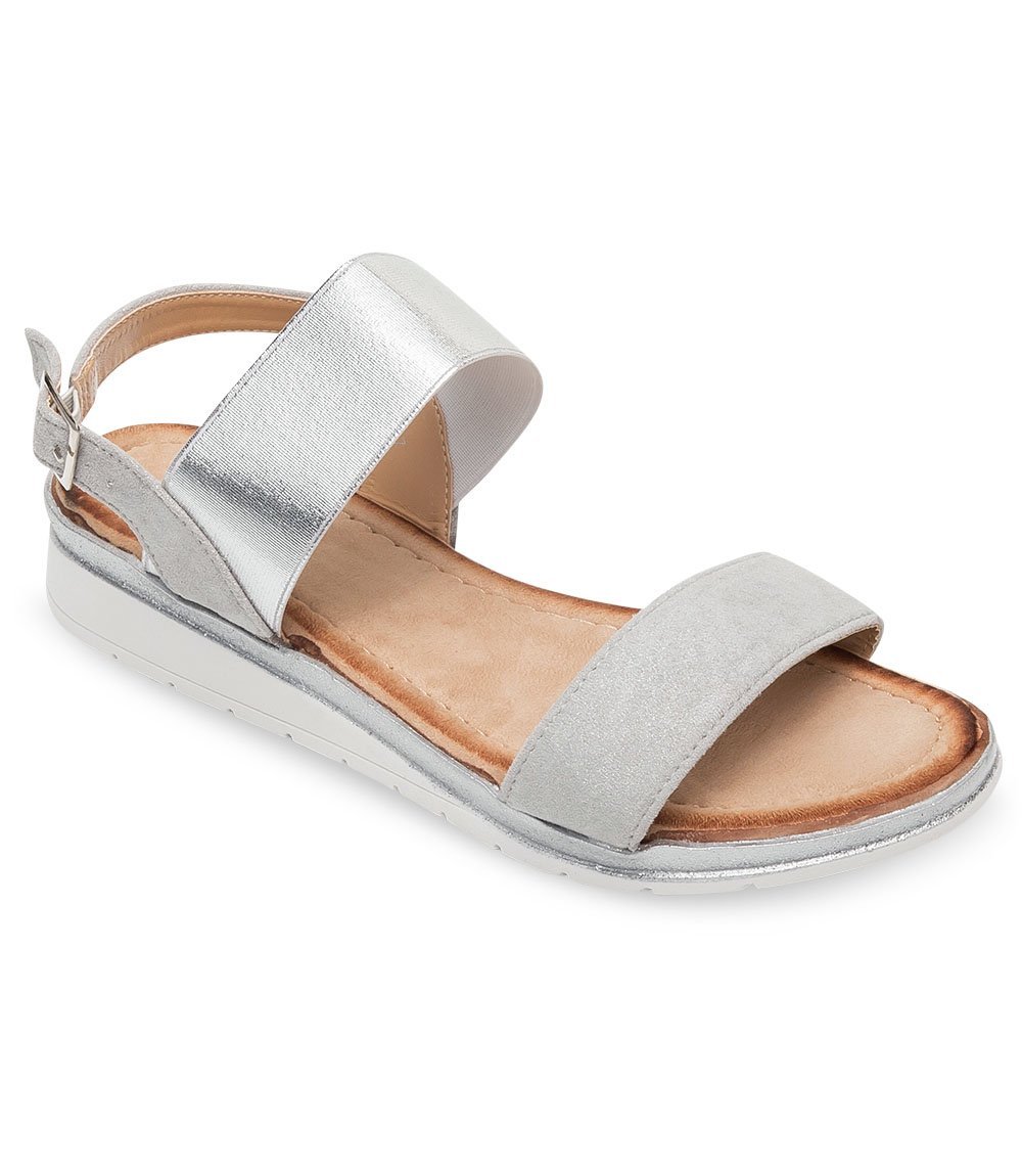 Sandałki damskie, Laura Mode A-04 Srebrne, rozmiar 37 - LAURA MODE ...