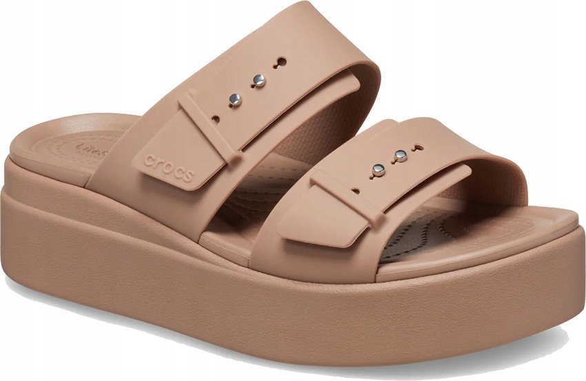 SANDAŁY DAMSKIE CROCS BROOKLYN LOW WEDGE LATTE 207431 BEŻOWE ROZMIAR 38 ...