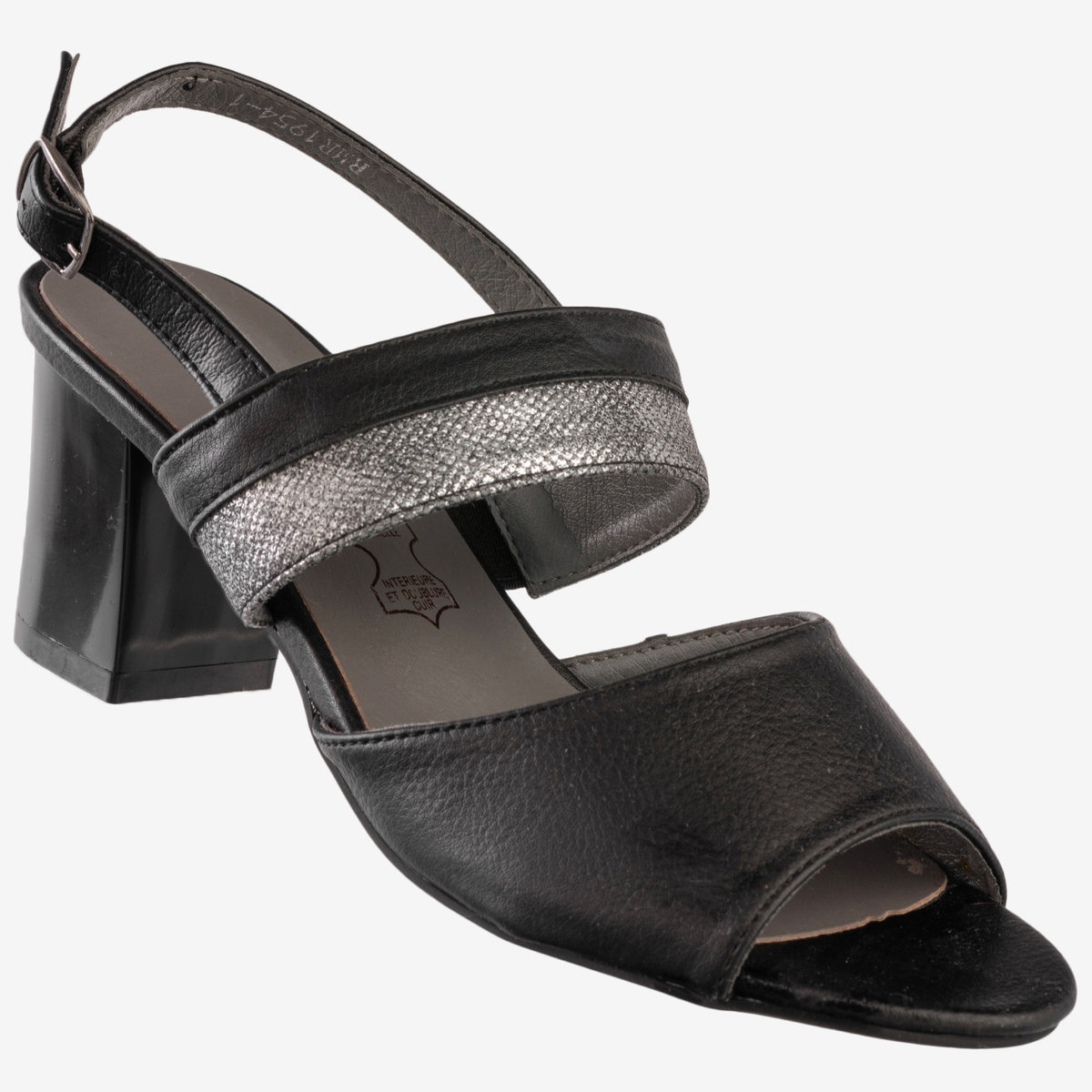 Sandały Damskie Ekoskóra Buty Na Słupku Jezzi Czarne RMR1954-1 Czarny ...