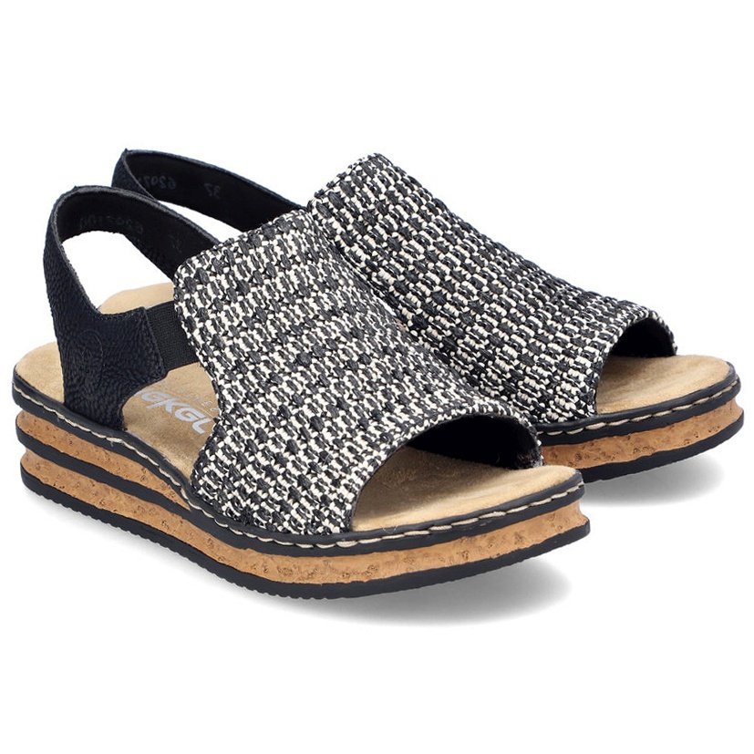 Sandały damskie Rieker 62971-00 BLACK COMBINATION 39 - Rieker | Sport Sklep EMPIK.COM