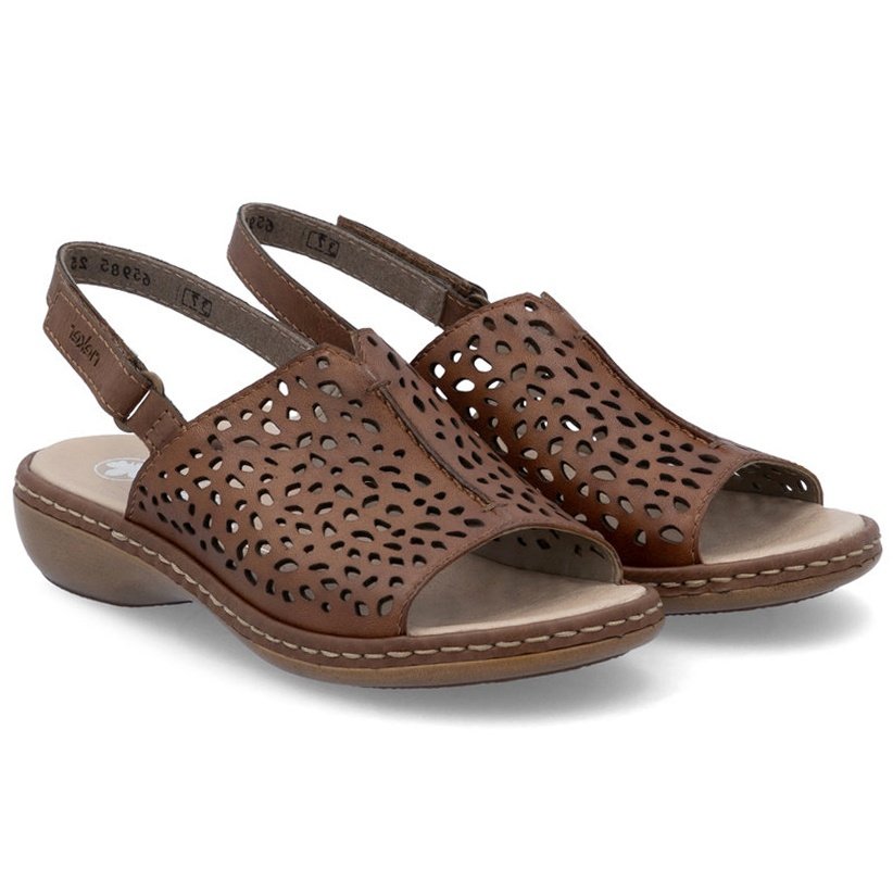 Sandały damskie Rieker 65985-25 BROWN 39 - Rieker | Sport Sklep EMPIK.COM