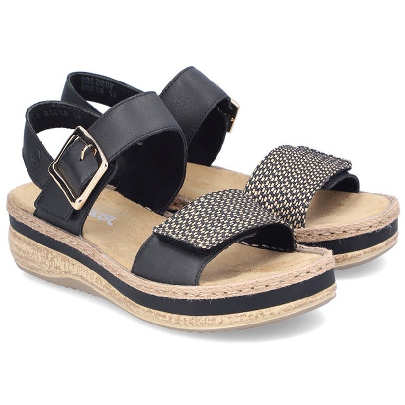 Sandały damskie Rieker V0951-00 BLACK R.39 - Rieker | Sport Sklep EMPIK.COM