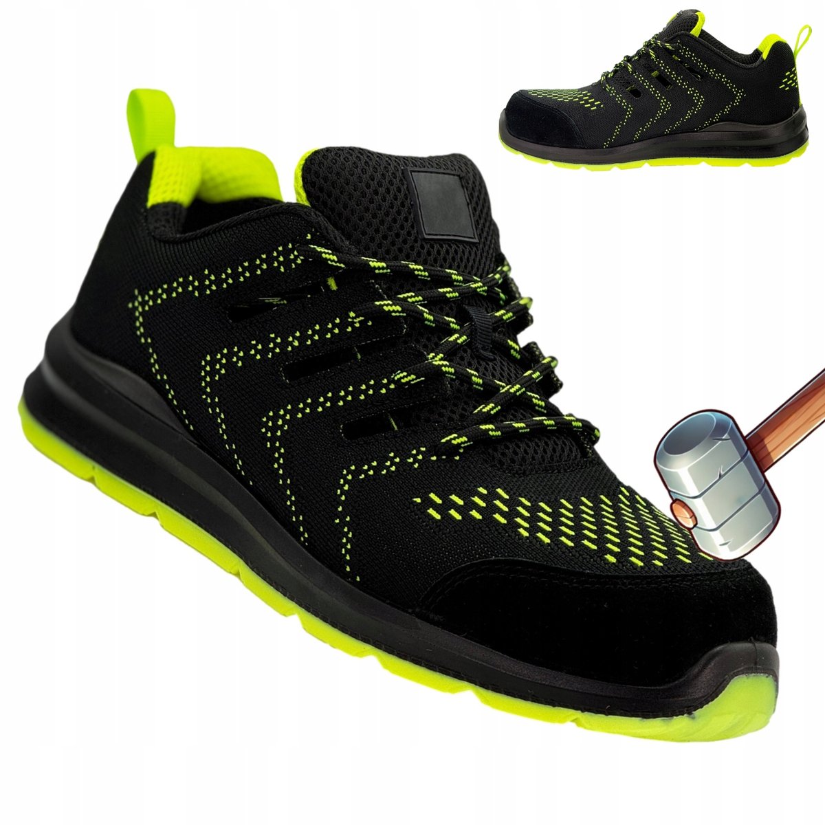 Sandały robocze męskie buty s1 Z PODNOSKIEM BHP lekkie ochronne obuwie ...