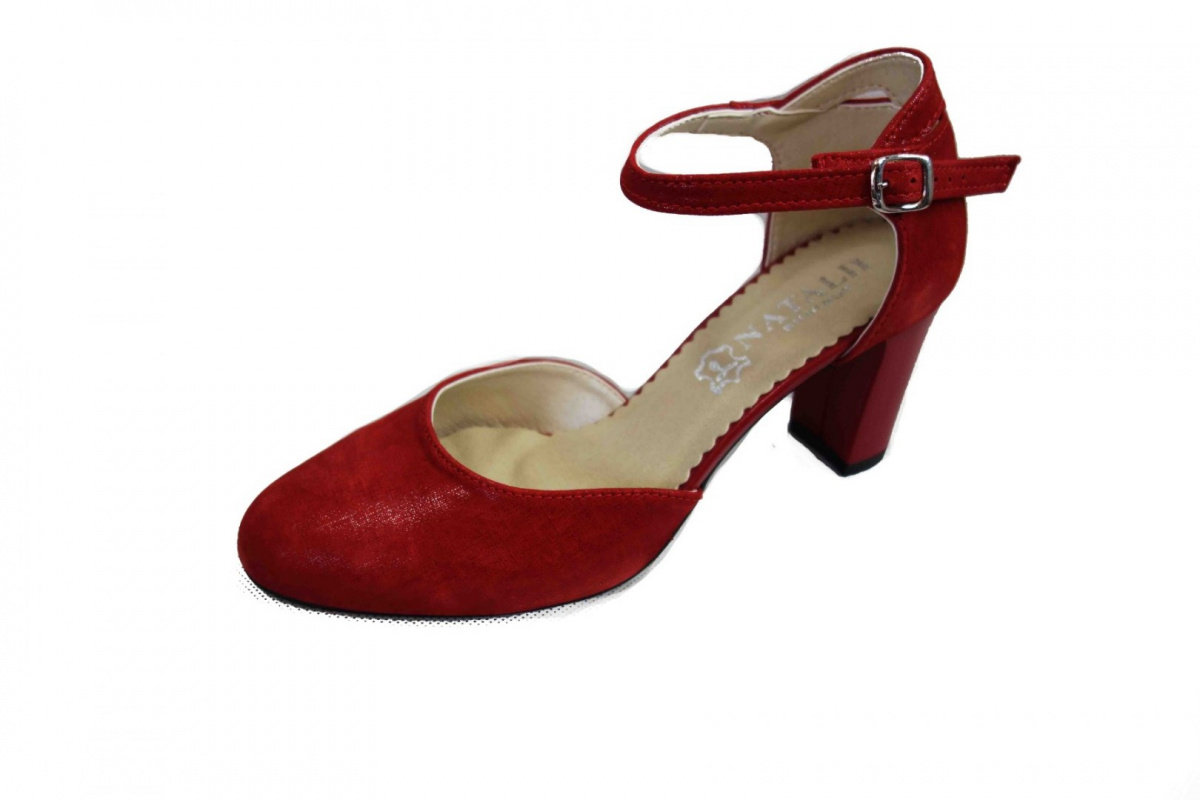 sandały SKÓRZANE HISZPANKI czerwone obcas 37 - Polskie buty | Sport ...