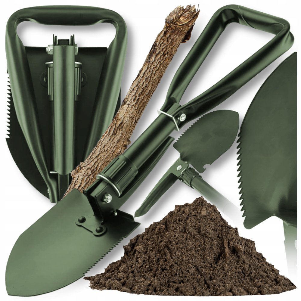 Saperka Łopata Wojskowa składana kilof piła Mini + Pokrowiec ...