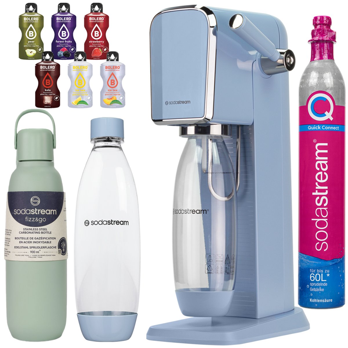 Saturator Sodastream Art Blue + Butelka Termiczna + Bolero - SodaStream ...