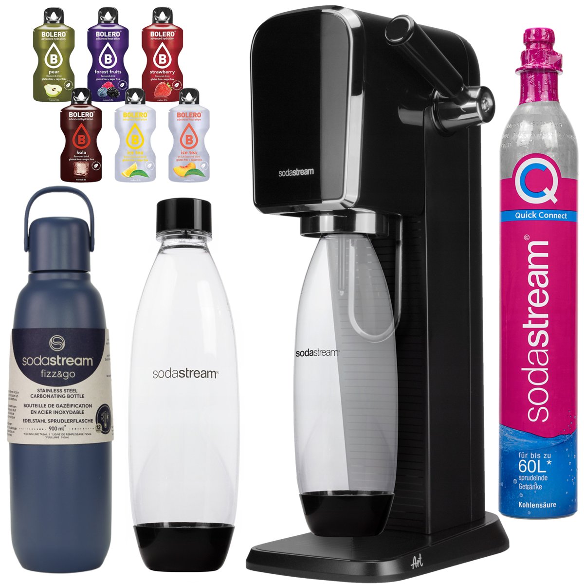 Saturator Sodastream Art Czarny + Butelka Termiczna + Bolero ...