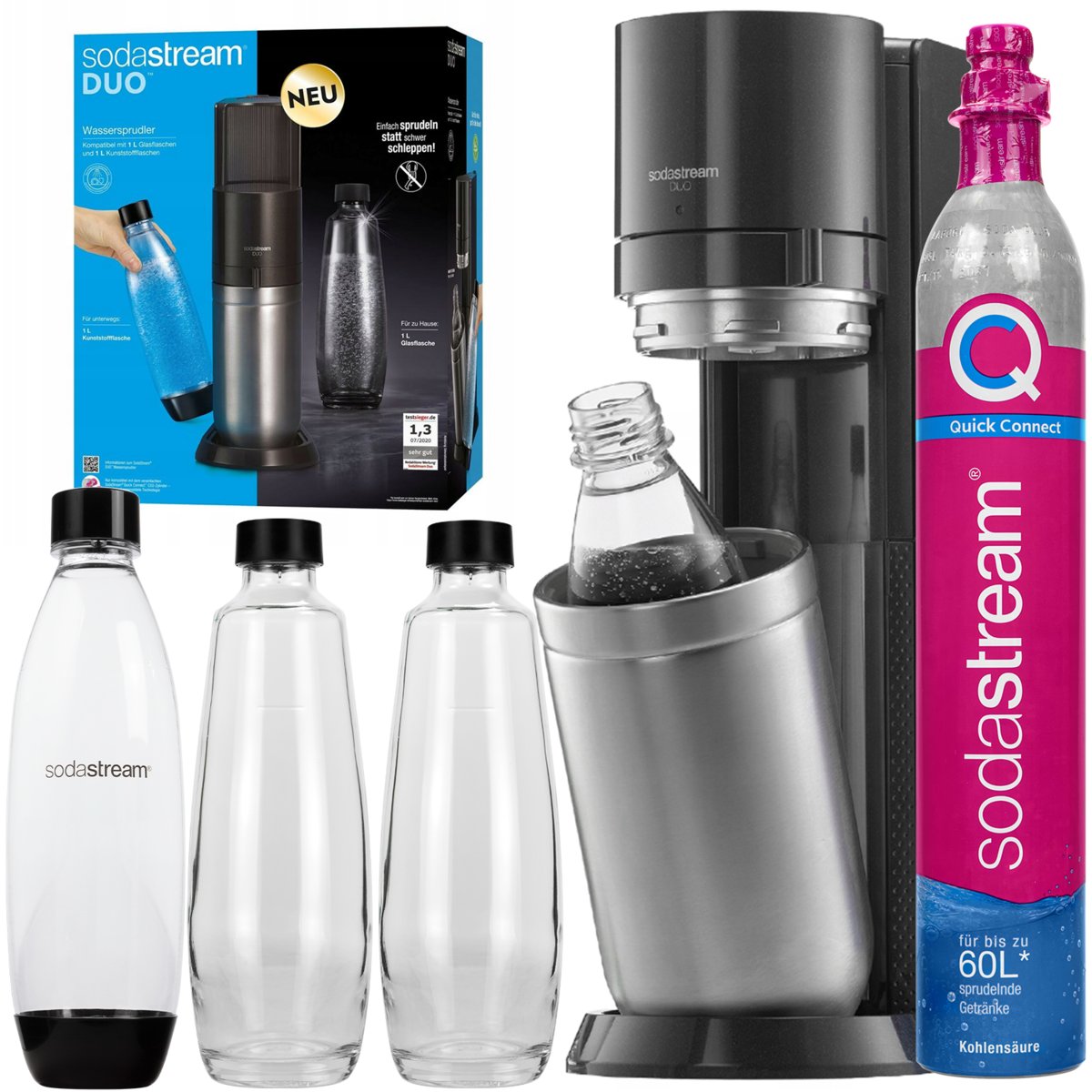 Saturator SodaStream Duo Titan 2 butelki - bez butli + Nabój CO2 ...
