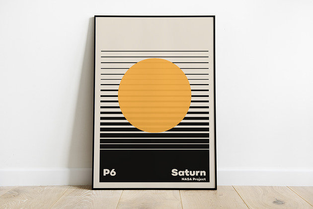 Saturn Nasa Project, plakat art vintage - Atram | Sklep EMPIK.COM