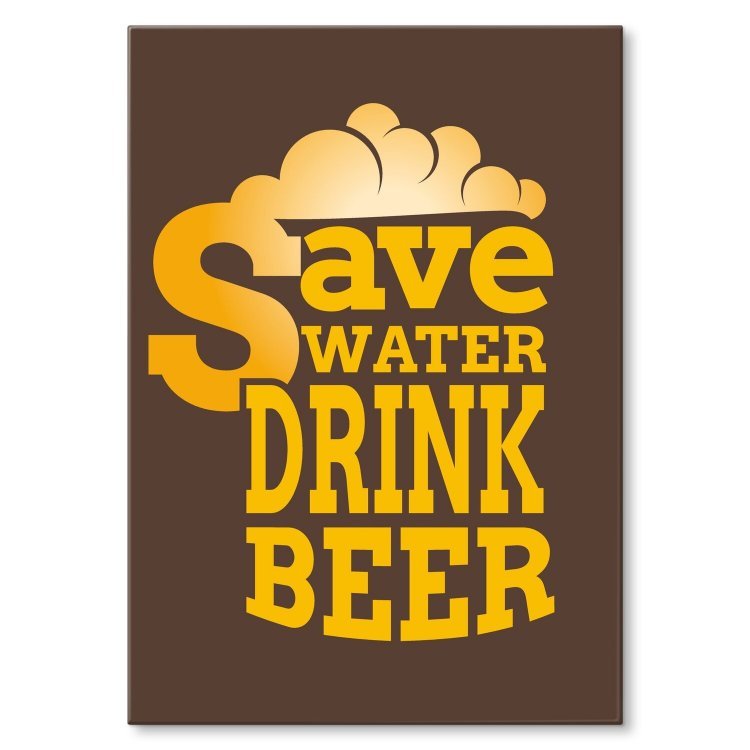 Save water drink beer Metalowy Plakat Blacha dekoracyjna Tabliczka ...