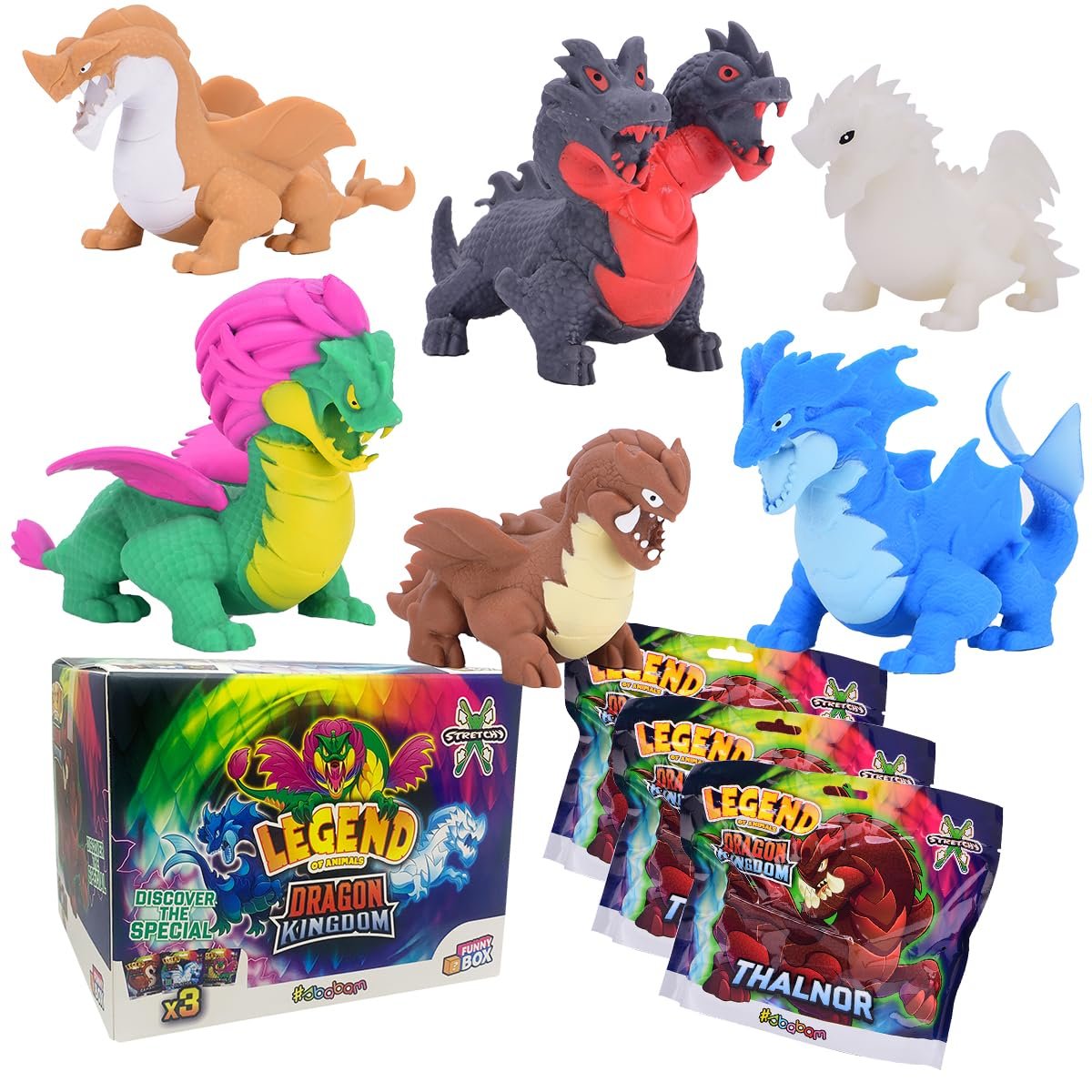#sbabam Legend of Animals Dragon Kingdom, zestaw 3 smoków ...