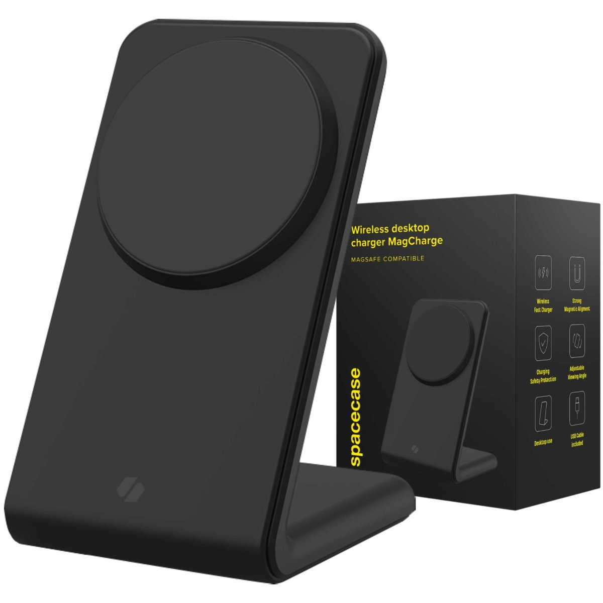 SC Wireless Charger MagCharge WM2B black - Spacecase | Sklep EMPIK.COM