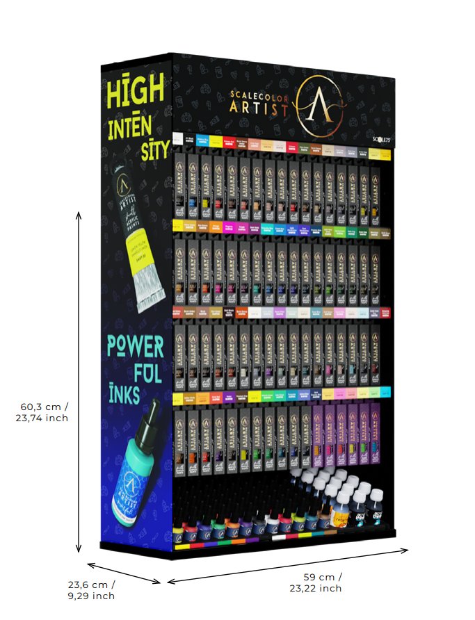 Scale75: ARTIST SCALECOLOR SHOWCASE (RACK + PAINTS) - Scale75 | Sklep ...