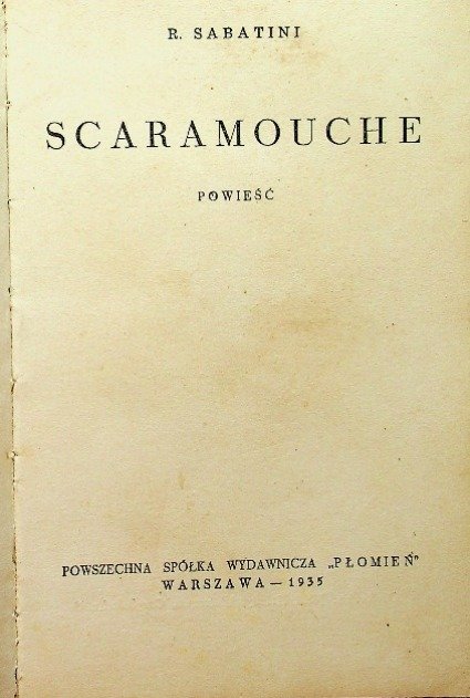 Scaramouche 1935 r. - W opisie | Książka w Empik