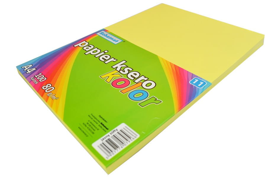 Schemat Papier Ksero A4 100 Arkuszy Intensywny Kolor Jasny Żółty 80G/M2 - Schemat | Sklep EMPIK.COM