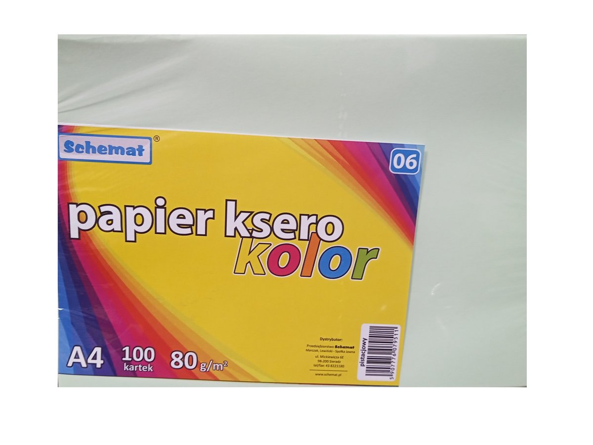 SCHEMAT PAPIER KSERO A4 100K KOLOR 06 PISTACJOWY 9511 - Schemat | Sklep EMPIK.COM