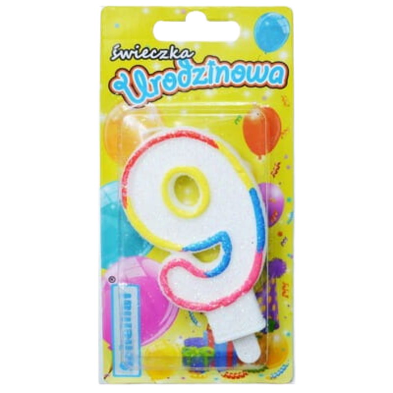 Schemat Świeczka Urodzinowa Kolorowa Cyfra 9 - Schemat | Sklep EMPIK.COM