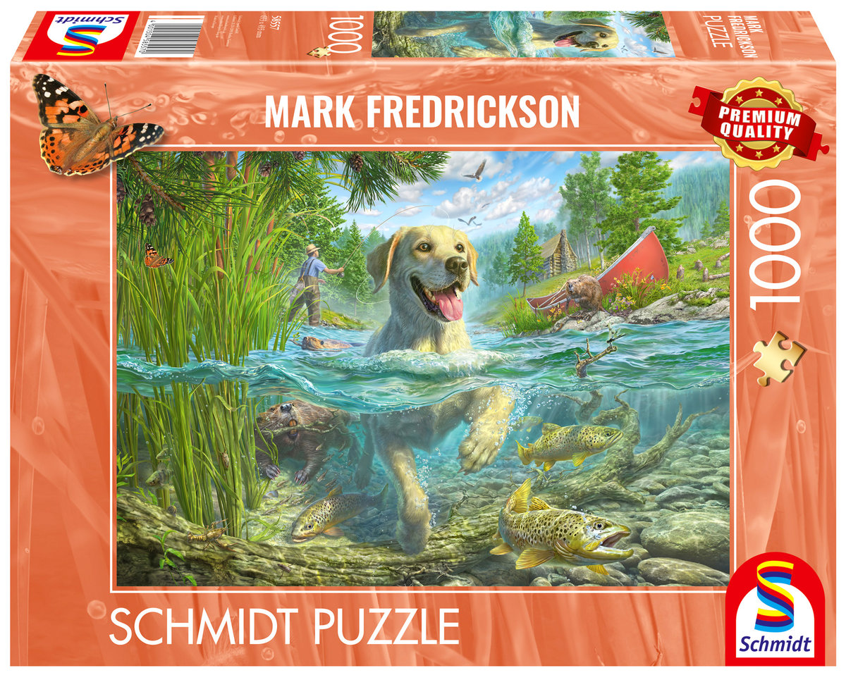 Schmidt, Puzzle PQ MARK FREDRICKSON Labrador na rybach, 1000 el. - Schmidt | Sklep EMPIK.COM
