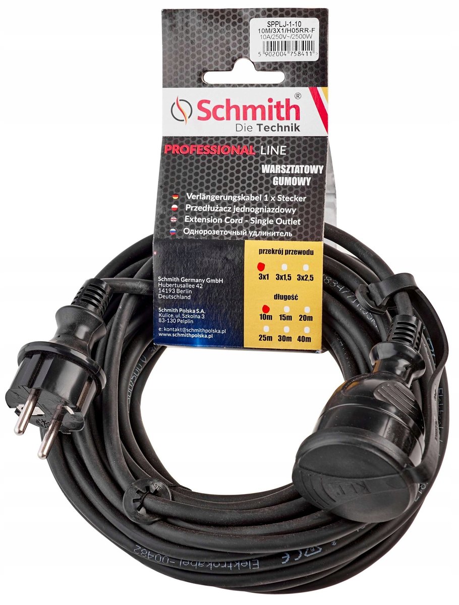 SCHMITH PRZED U ACZ GUMOWY, PRZEW D 3X2,5MM, 30M, CZARNY SPPLJ-3-30 - SCHMITH | Sklep EMPIK.COM