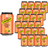 Schweppes Citrus Mix Napój gazowany o smaku cytrusowym 330 ml x 24 ...
