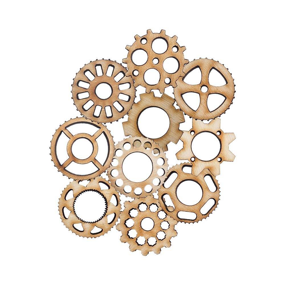 Scrapki Drewniana ozdoba TRYBIKI Loveart mix Dekor 10 sztuk - Loveart ...