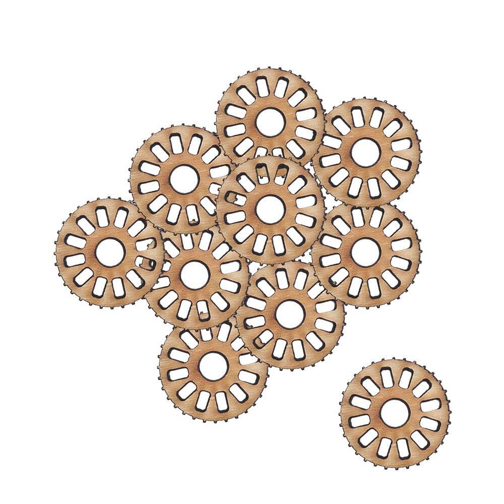 Scrapki Drewniana ozdoba TRYBIKI Loveart nr. 8 Dekor 10 sztuk - Loveart ...