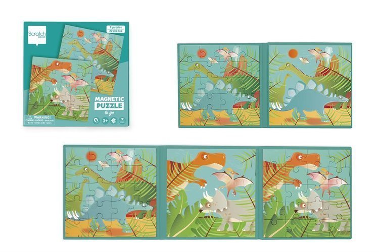 Scratch, puzzle magnetyczne Książka Podróżna Dino - Scratch | Sklep ...