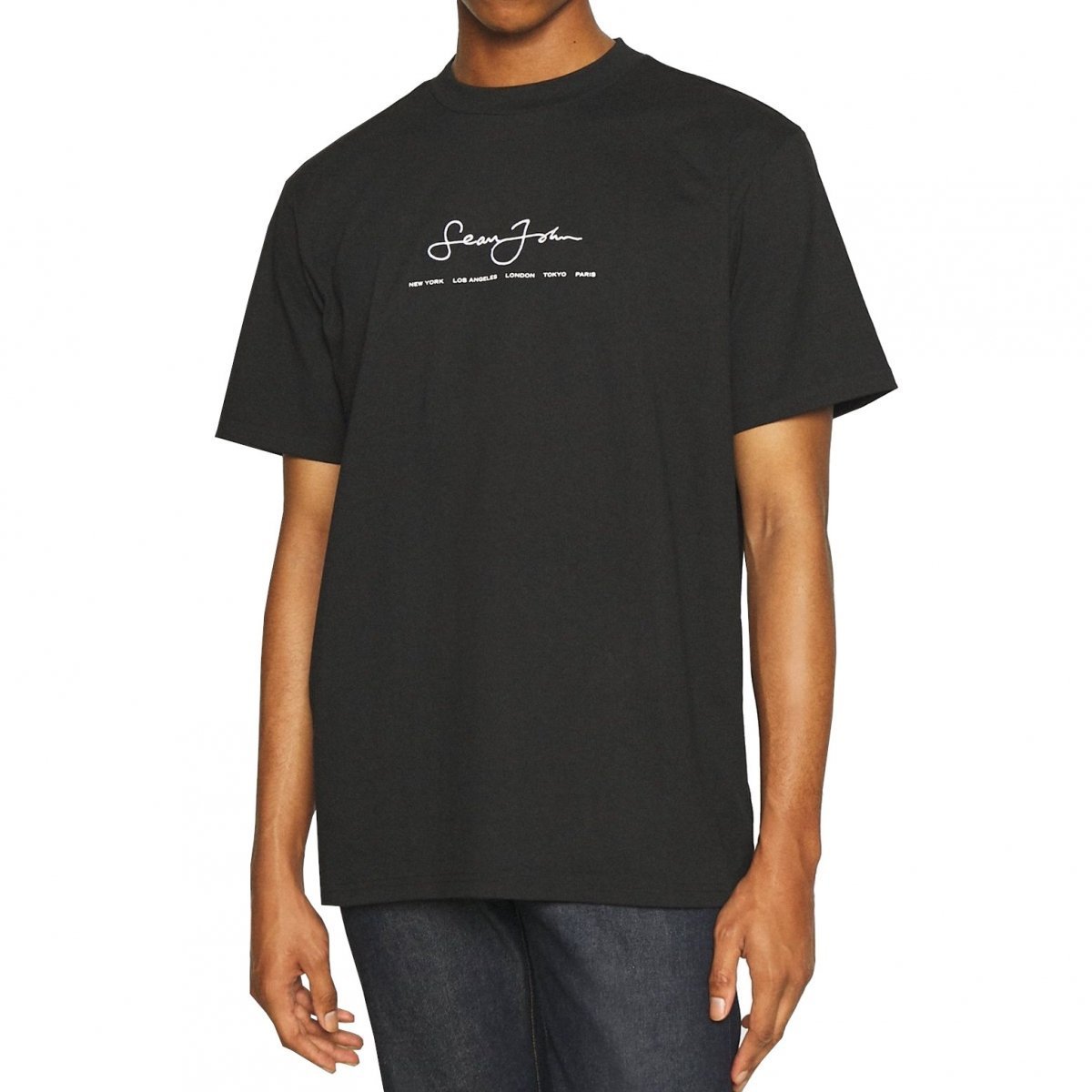 Sean John T-Shirt Męski Czarny Sj Classic Logo Essential Tee 6030805 L ...