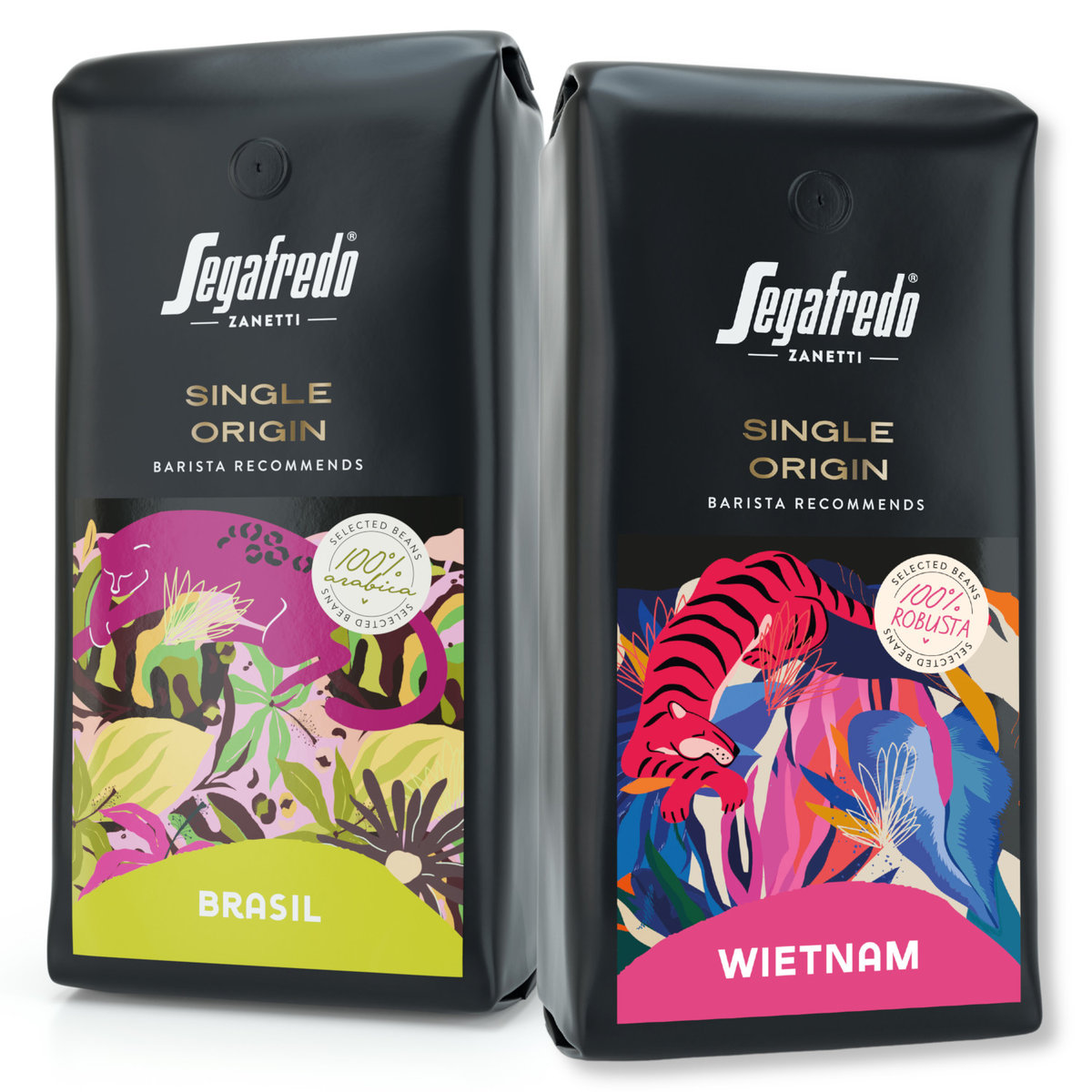 Segafredo Zestaw 2 Kawy Ziarniste Single Origin Brasil + Wietnam ...