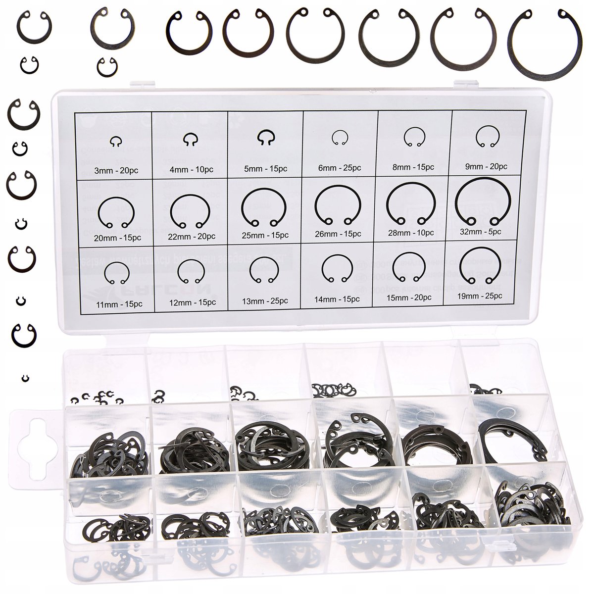 SEGERY PIERŚCIENIE OSADCZE SEGERA WEWNĘTRZNE ZESTAW PIERŚCIENI 300 ...