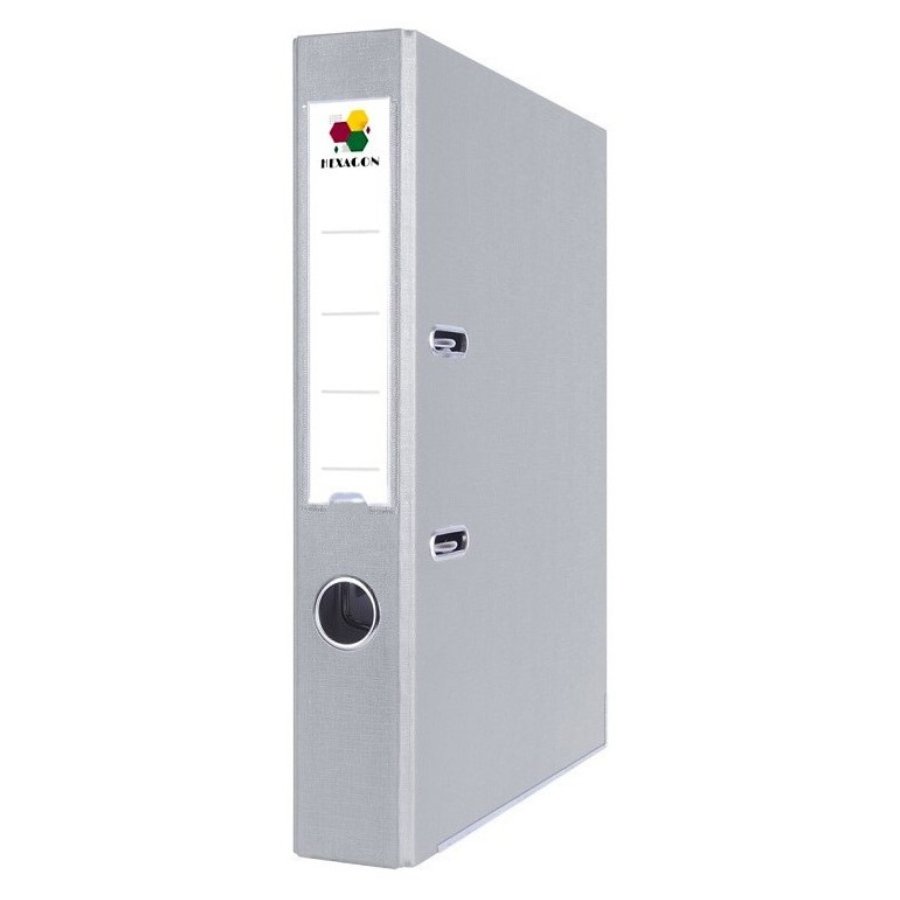 SEGREGATOR OFFICE A4 55 MM Z OKUCIEM SZARY - Hexagon | Sklep EMPIK.COM