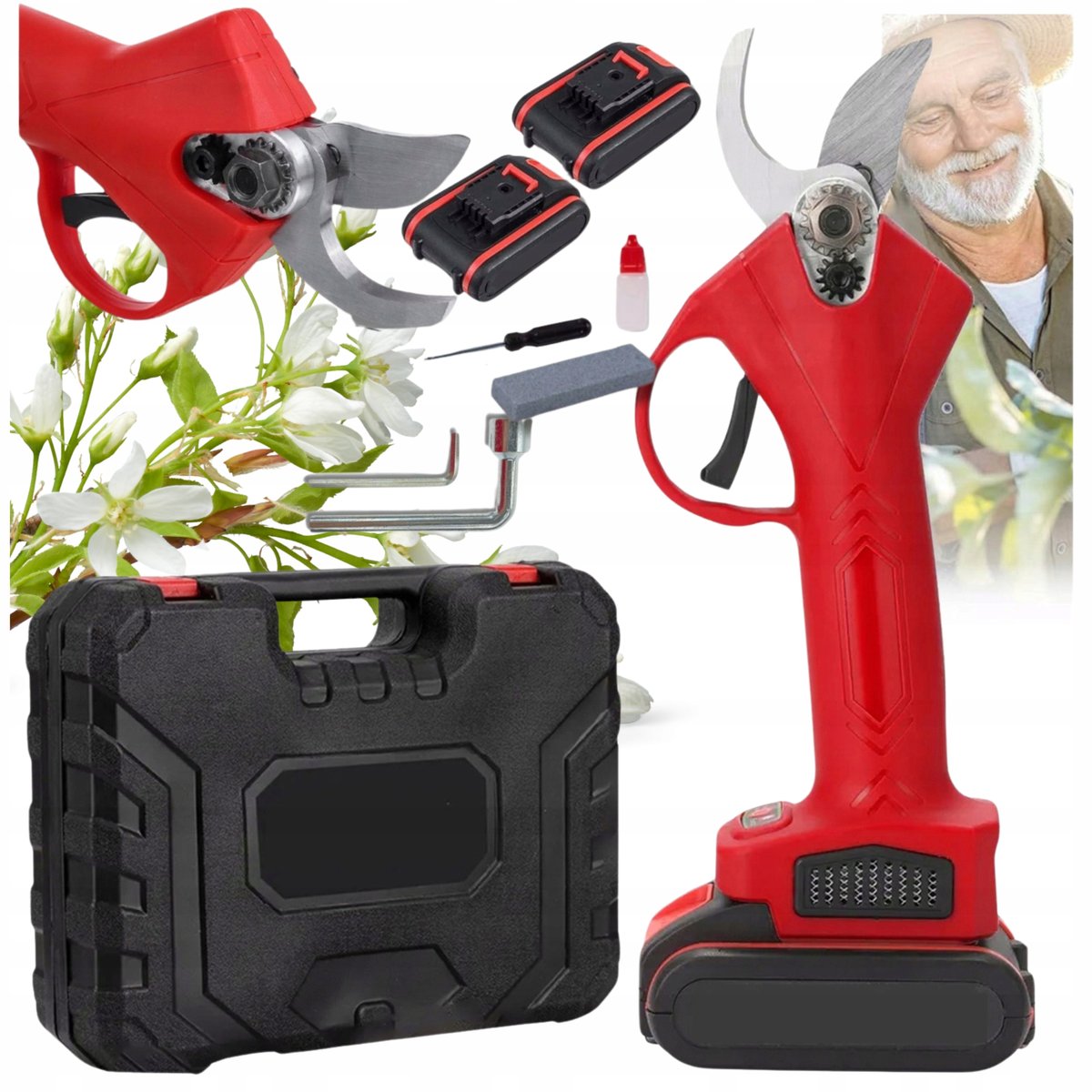 Sekator Akumulatorowy Do Gałęzi Elektryczny Nożyce Sekator Ogrodowy Mocny - Inna marka | Sklep ...